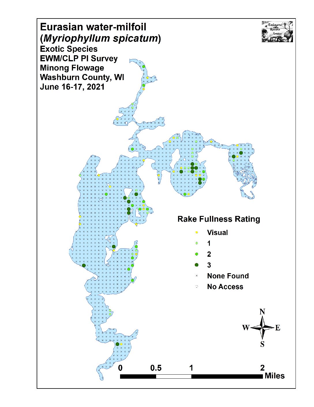 Minong Flowage CLP and EWMPoint Intercept Survey 6-16-17, 2021 MBerg ...